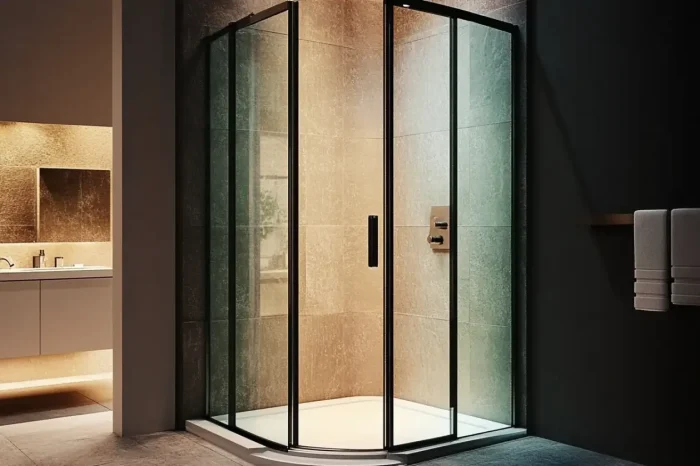 Curved Shower Glass: Bold, Flowing Elegance
